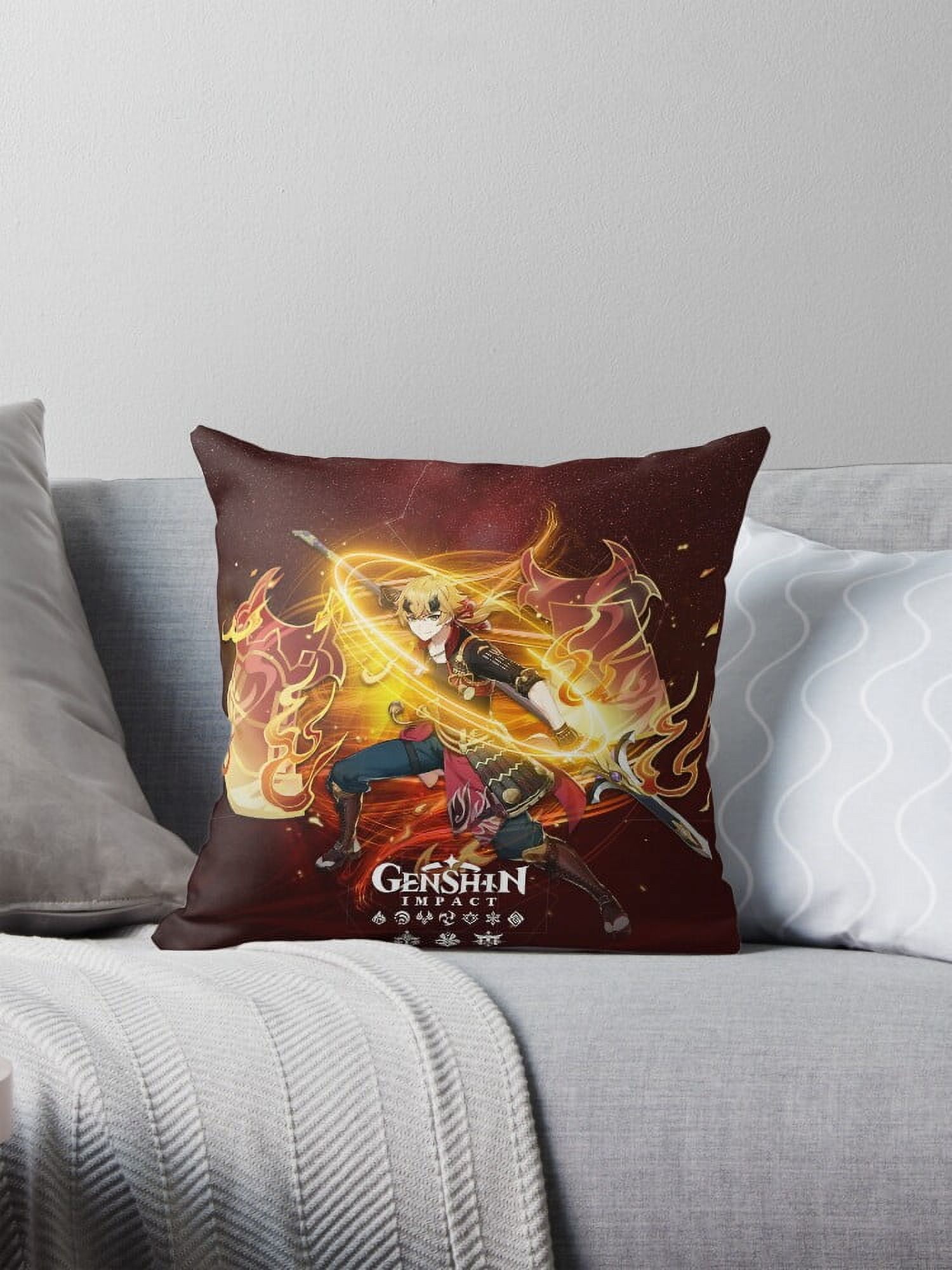 A NEW Thoma Pyro Character Genshin Impact Pillow Covers - Walmart.com