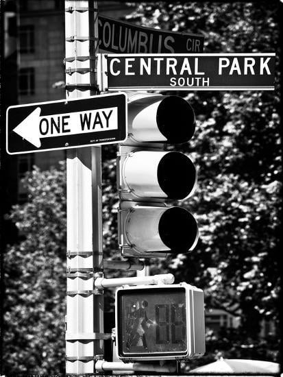 A NEW Urban Signs, Central Park, Manhattan, New York, White Frame ...