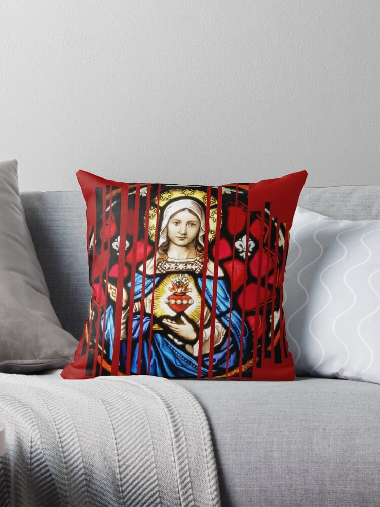 A NEW Virgin Mary Immaculate Heart of Mary, Blessed Virgin Mary Pillow ...