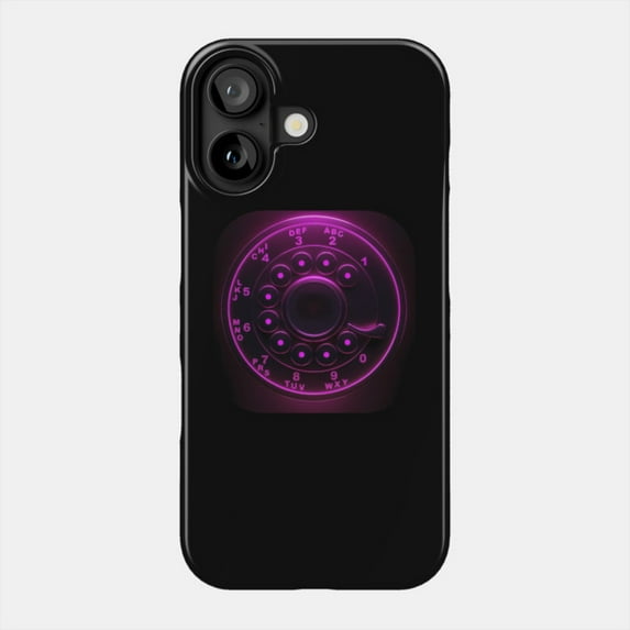 A "Neon Retro Rotary Dial Phone" with a Vintage and 80s Vaporwave Case ...