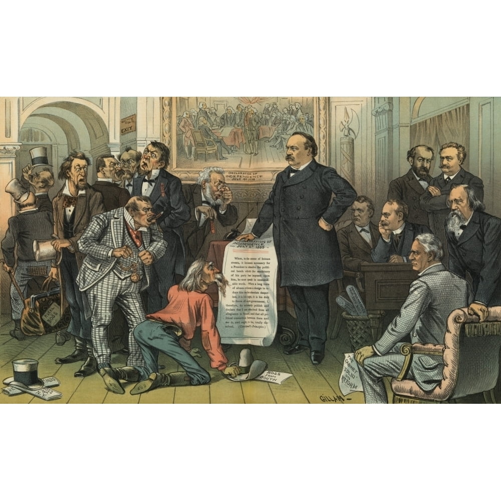 A New Declaration Of Independence In The Year 1885. Political Cartoon ...