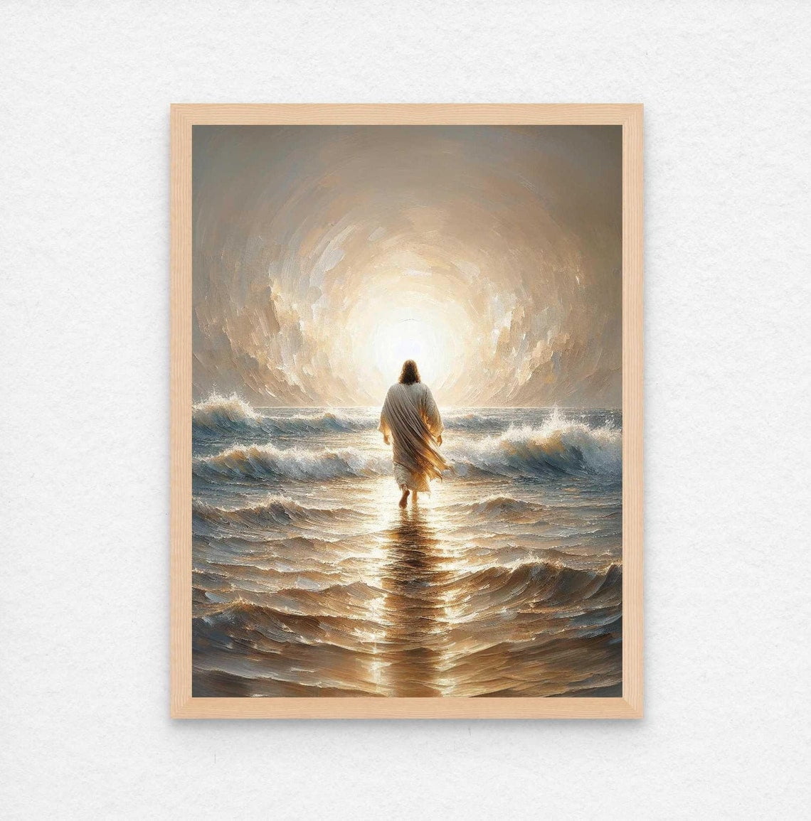 A New Hope Christian Art Jesus Walking On Water Prints Bible Picture Of ...