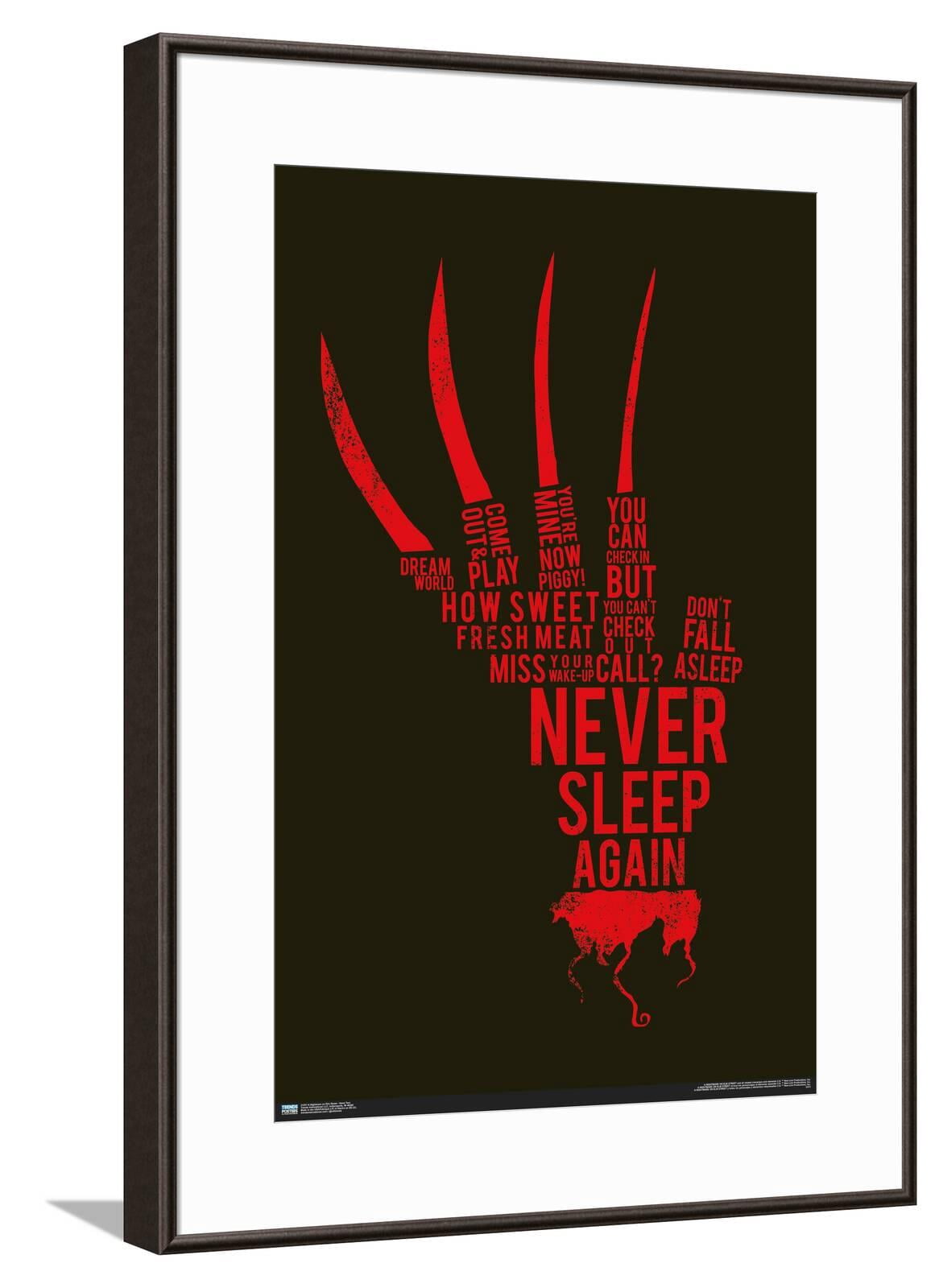 A Nightmare on Elm Street - Hand Text Canvas Wall Poster, 14.725" x 22. ...