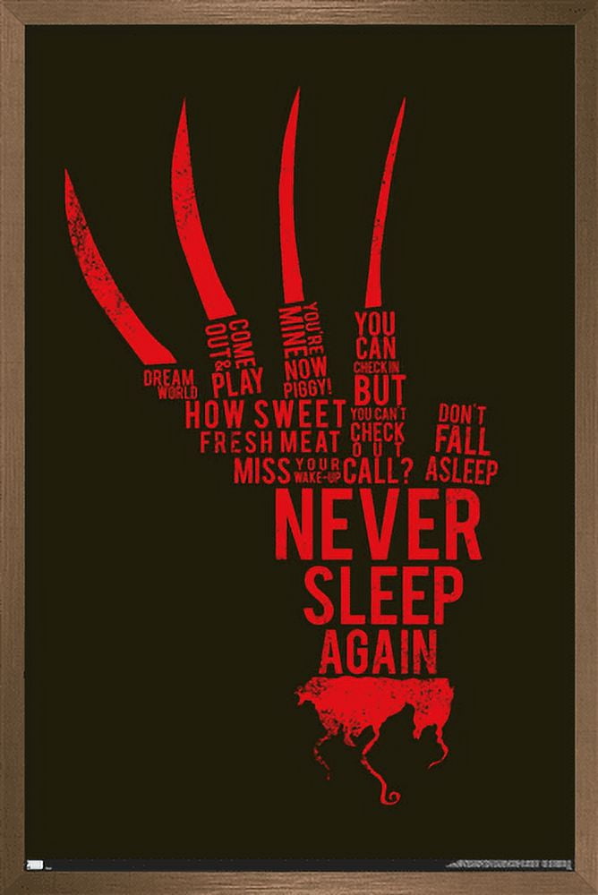 A Nightmare on Elm Street - Hand Text Wall Poster, 14.725" x 22.375 ...
