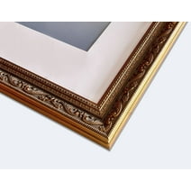 Craig Frames 314GD 22x28 inch Ornate Gold Picture Frame Matted for an ...
