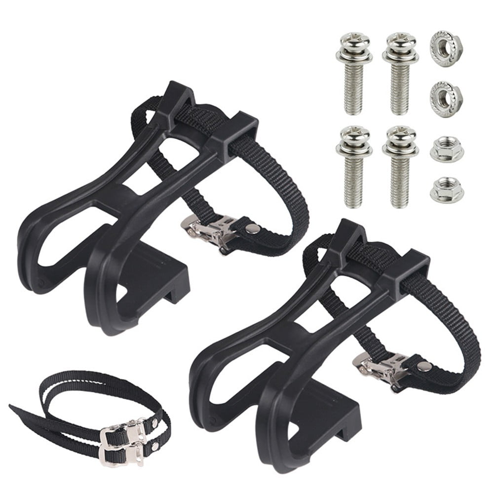 Bicycle Toe Clips Pedals with Cage Cover for Gym Bikes - Walmart ...