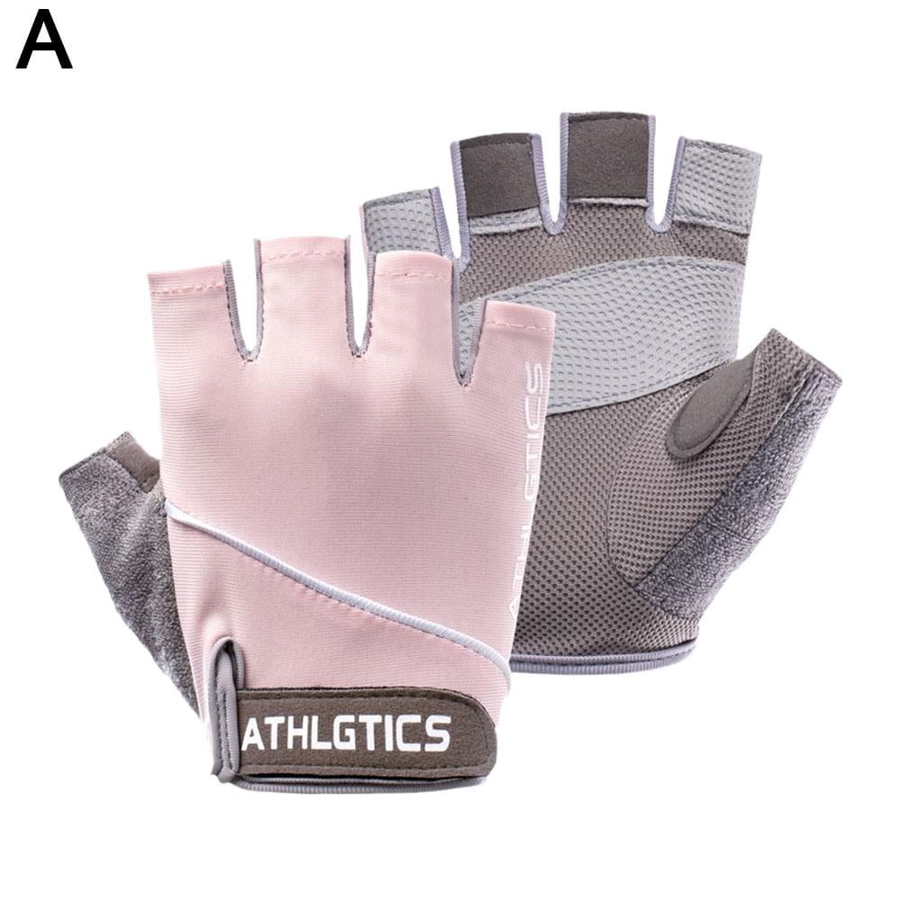 A Pair Of Cherry Pink S Half-Finger Sports Fitness Gloves For Girls ...