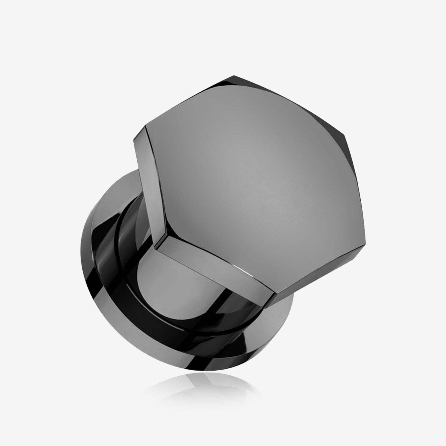 A Pair of Blackline Hexa Nut Push-Fit Single Flared Ear Gauge Plug ...