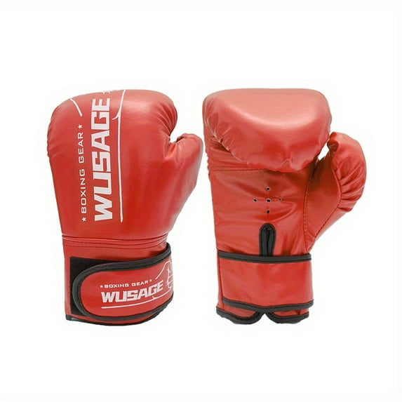A Pair of Boxing Gloves in Black, Red, And Blue, Suitable for Both Male ...