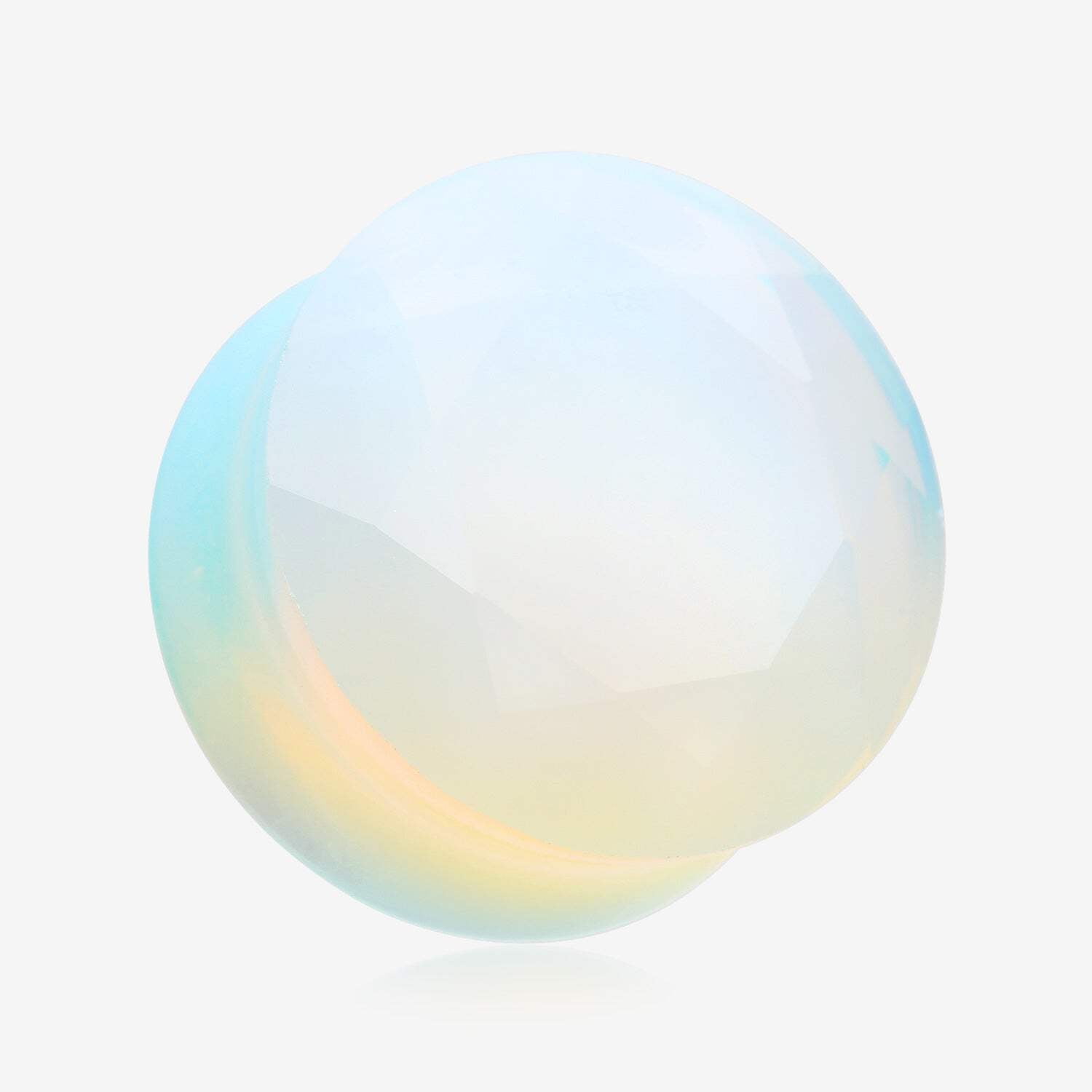 A Pair of Opalite Multi-Faceted Stone Double Flared Plug - Walmart.com