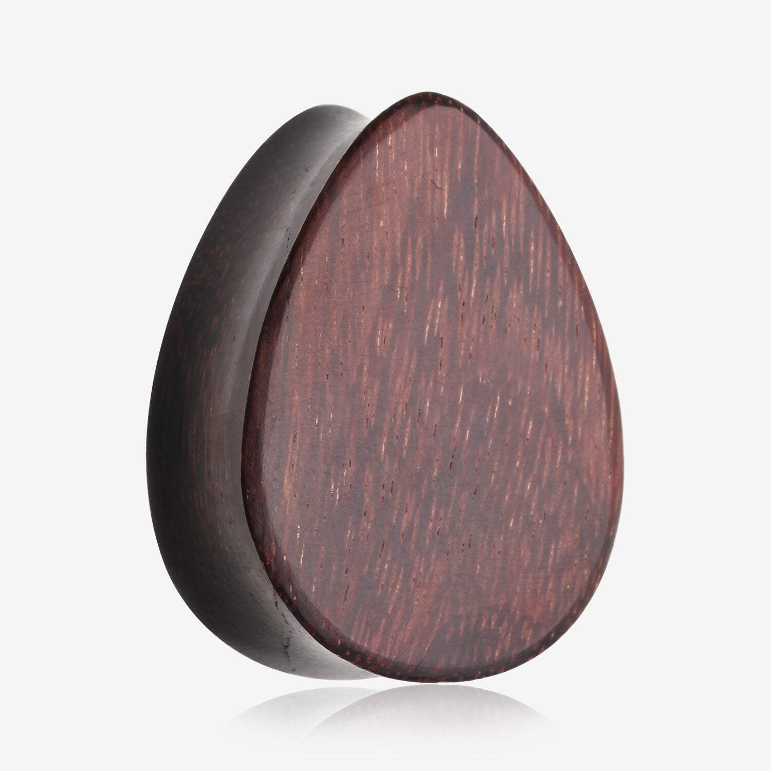 A Pair of Teardrop Dark Tamarind Wood Double Flared Plug - Walmart.com