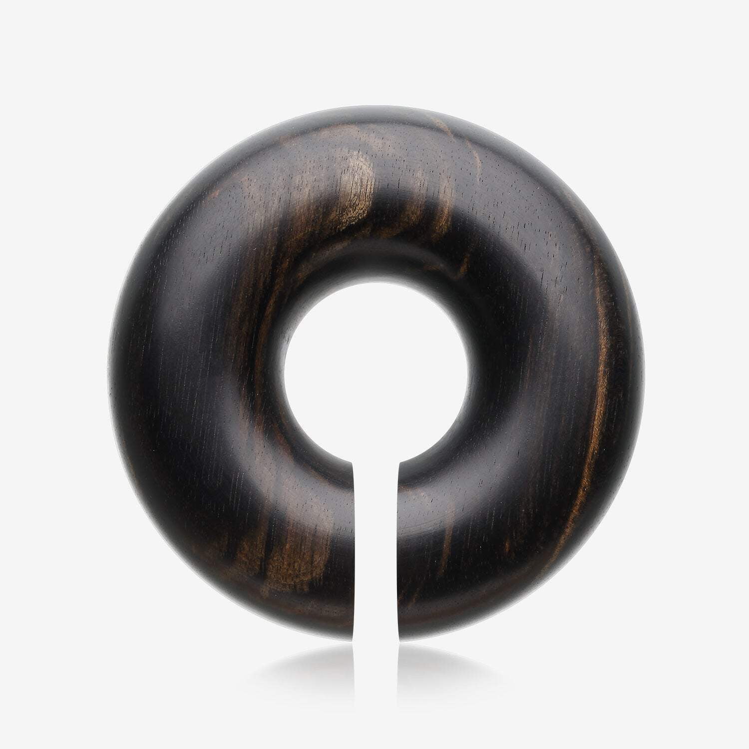 A Pair of Tiger Ebony Wood Hoop Hanger Plug - Walmart.com