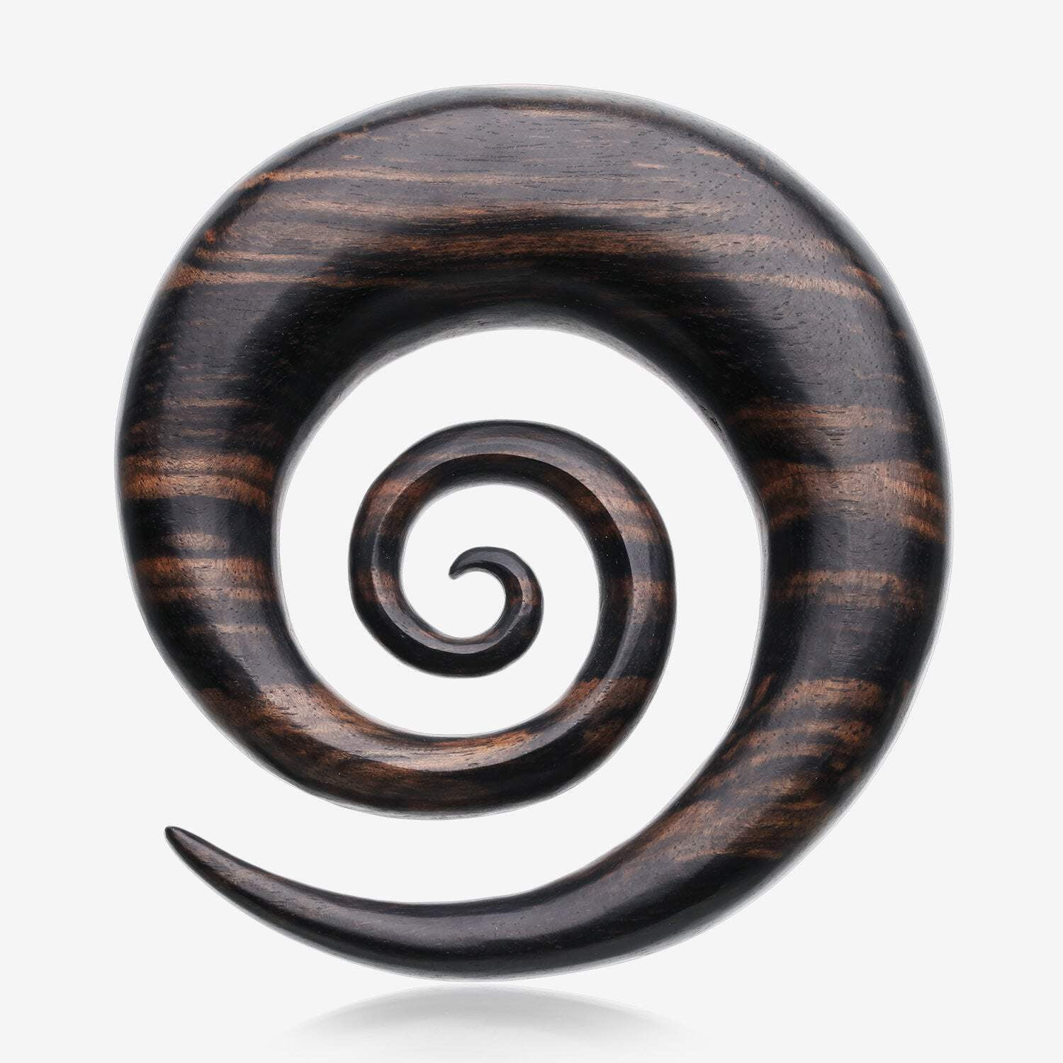 A Pair of Tiger Ebony Wood Super Spiral Hanger Plug - Walmart.com