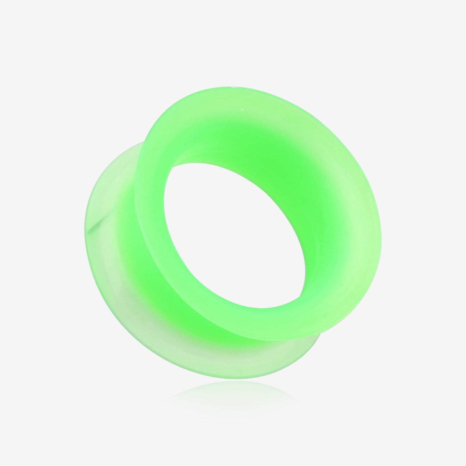 A Pair of Ultra Thin Flexible Silicone Ear Skin Double Flared Tunnel ...
