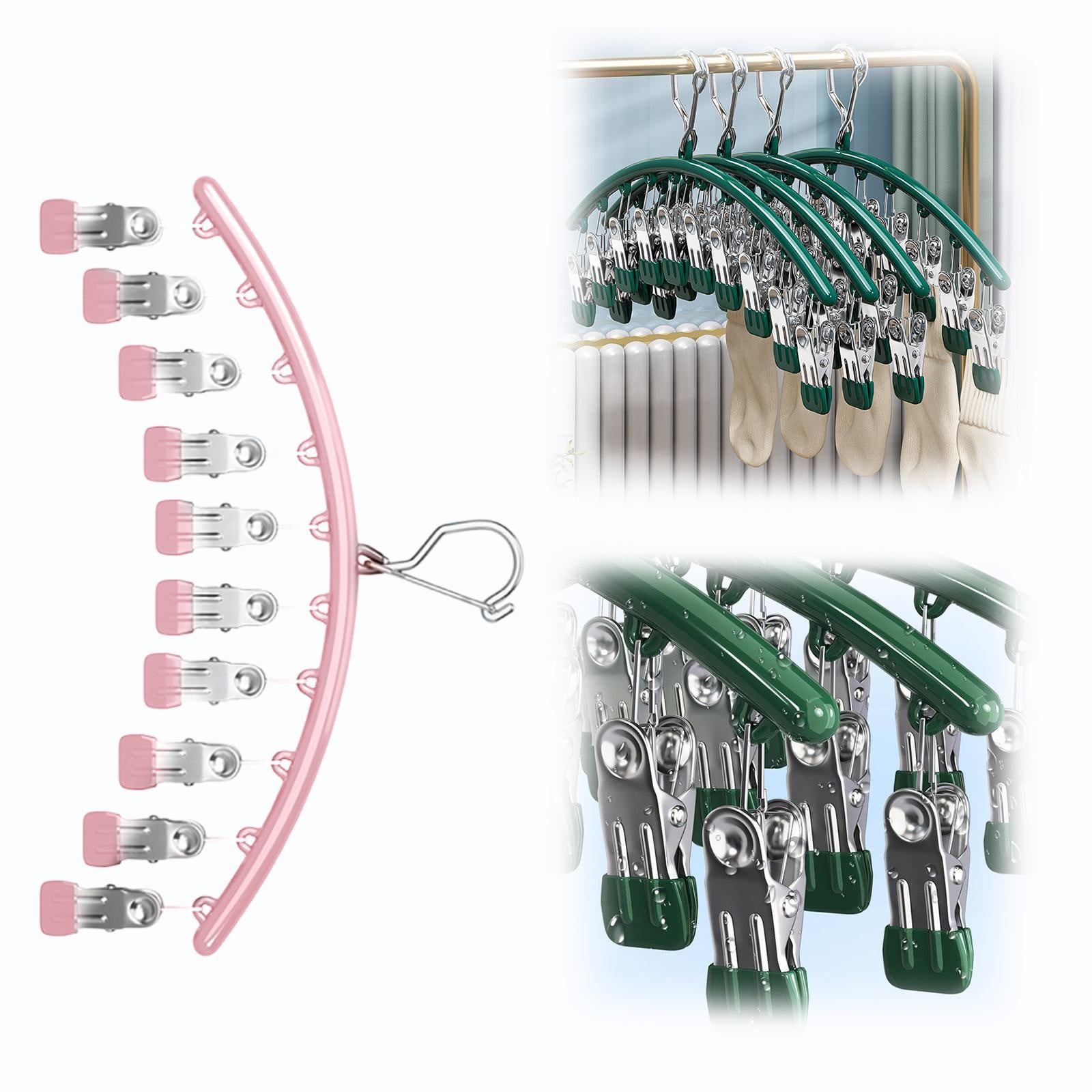 A Pants Hanger with 10 Clips That Can Accommodate Small Clothes a ...