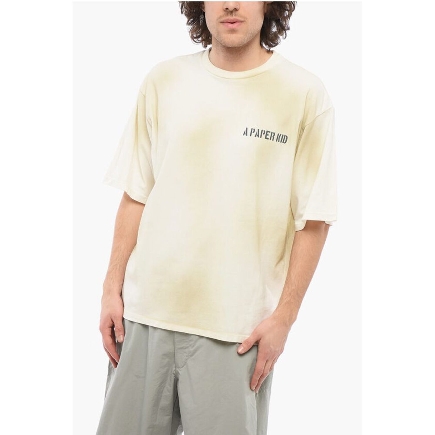 A Paper Kid Back Printed Washed Effect Crewneck t-shirt - Walmart.com