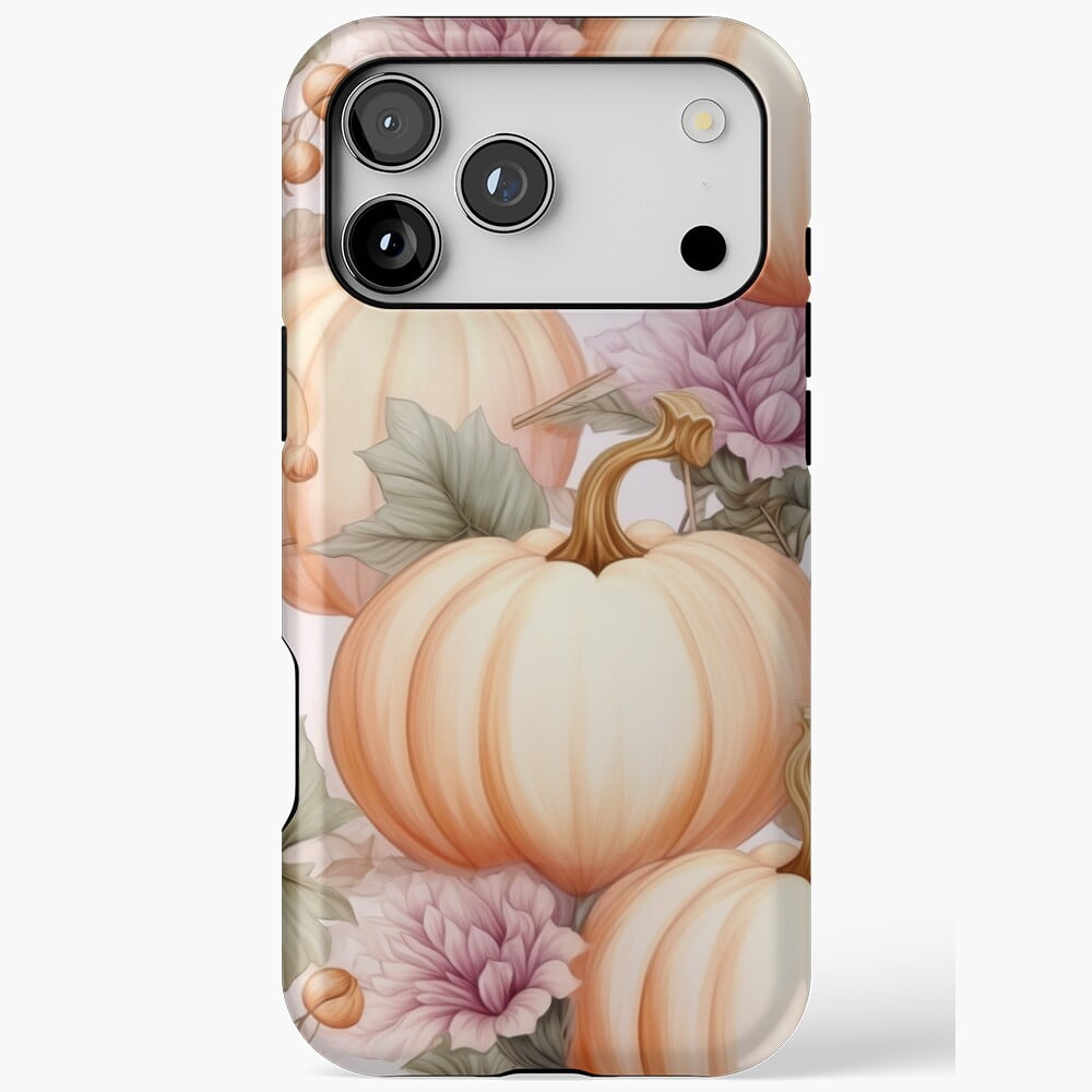 A Pastel Watercolor Pumpkins Themed Autumn Art iPhone 11 through 17 Pro ...