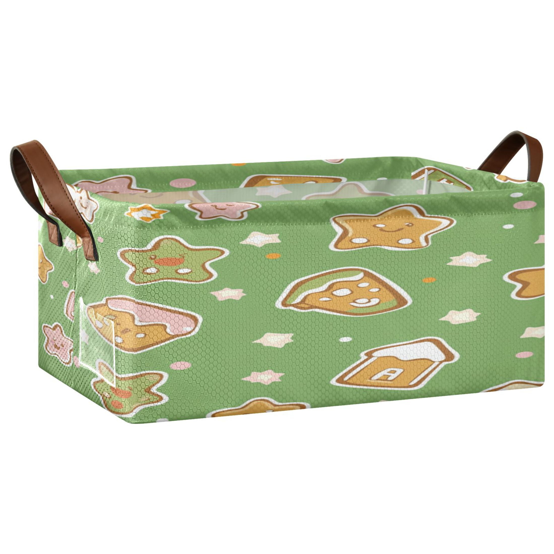 A Pattern Of Adorable Star and Hours Storage Basket Soccer Plaid Fabric ...