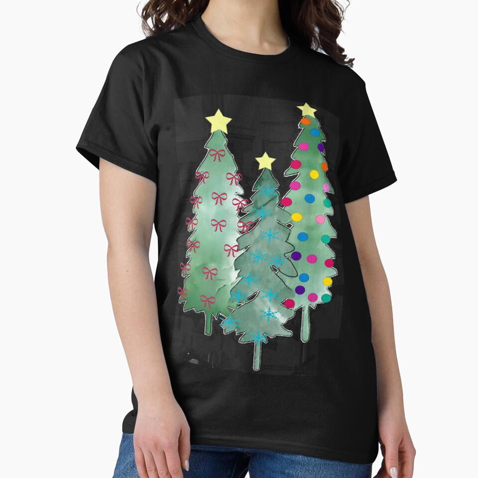 A Pattern Of Simple Christmas Trees Modern Festive Holiday Art G14965 ...