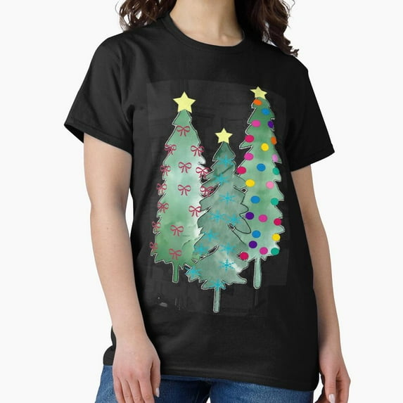 A Pattern Of Simple Christmas Trees Modern Festive Holiday Art G14965 ...