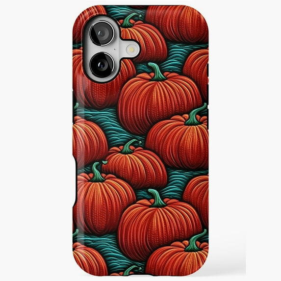 A Pattern Pumpkin Patch Themed Autumn Graphic iPhone 11 through 17 Pro ...