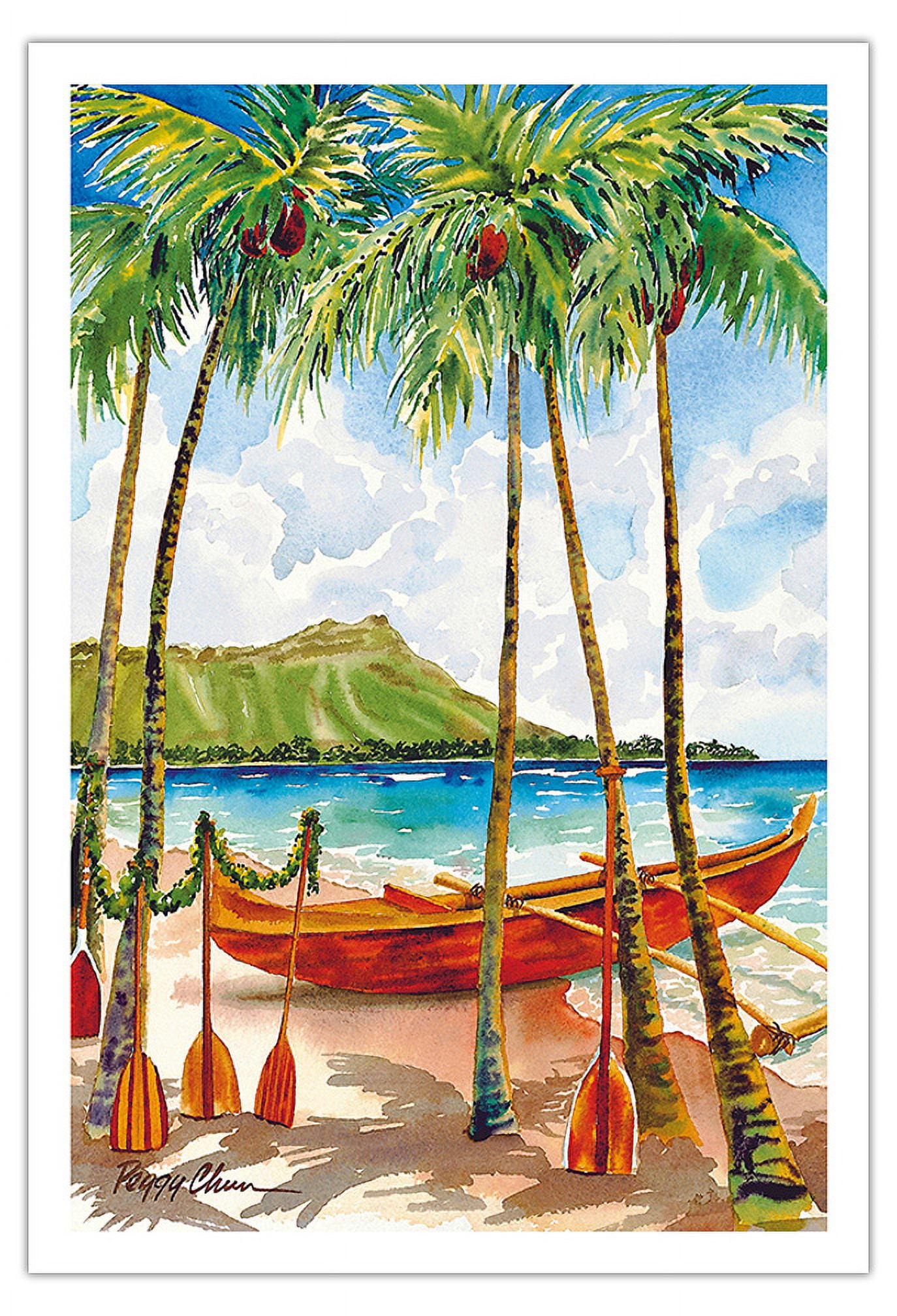 A Peaceful Voyage - Hawaiian Canoe (Wa‘a) - Diamond Head Crater - From ...