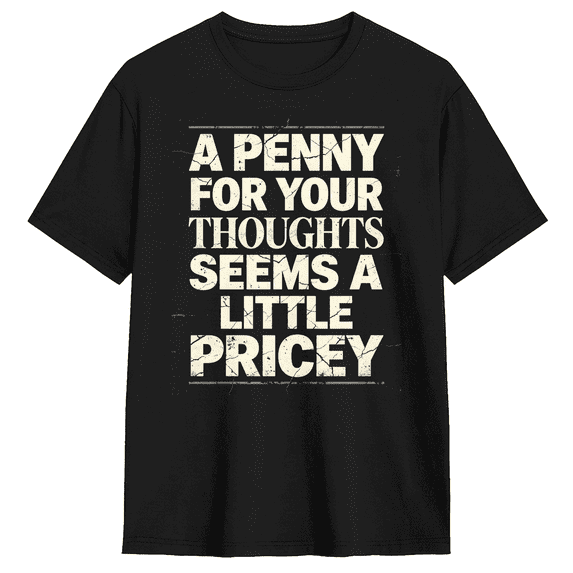 A Penny For Your Thoughts Seems A Little Pricey Cool Graphic Tee For ...