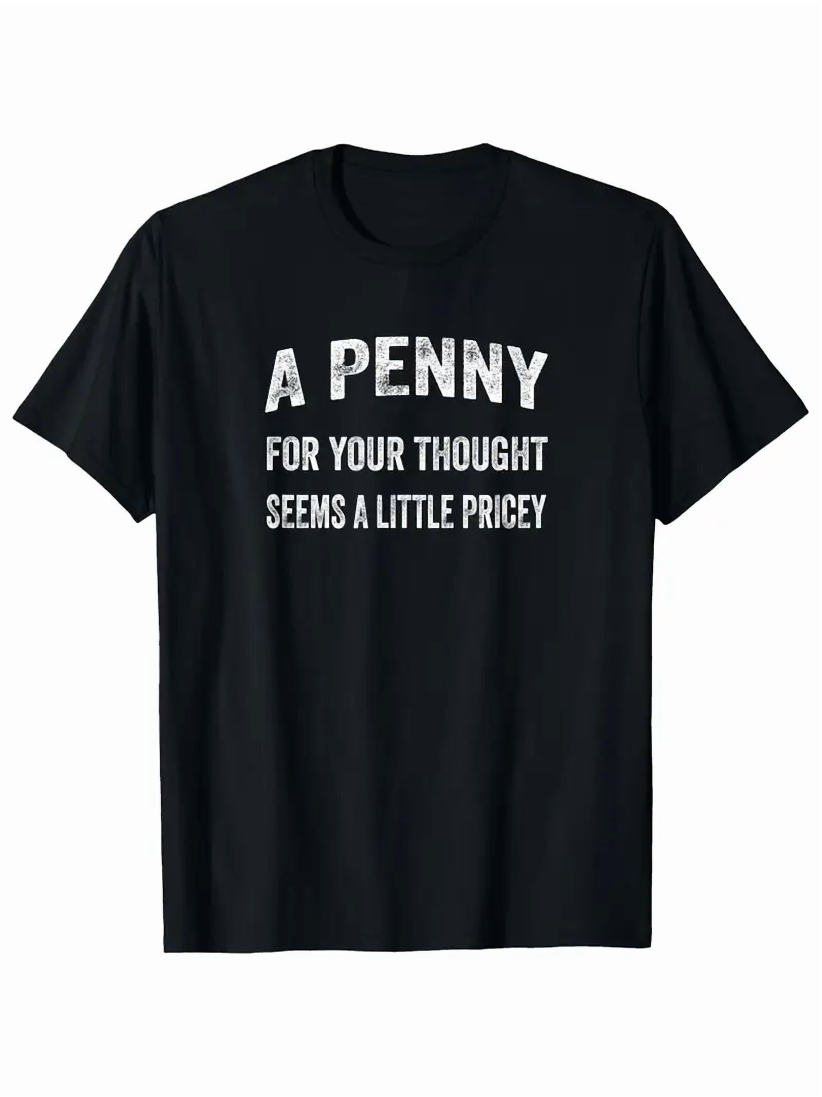 A Penny for Your Thought" Retro Rainbow Design, Crew Neck, Short Sleeve ...