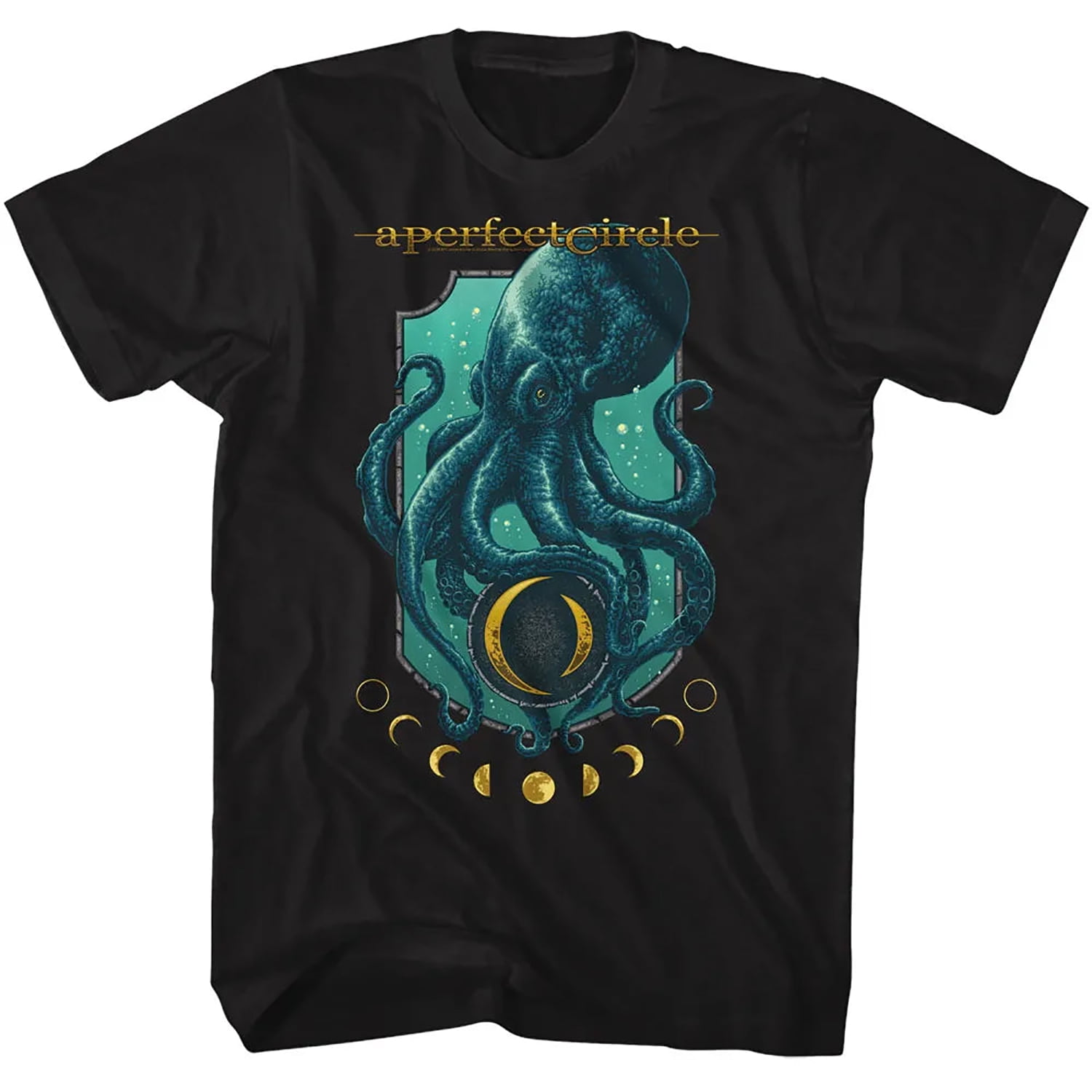A Perfect Circle Octo Moon Phase T-Shirt Tshirt, 2XL, CHARCOAL ...