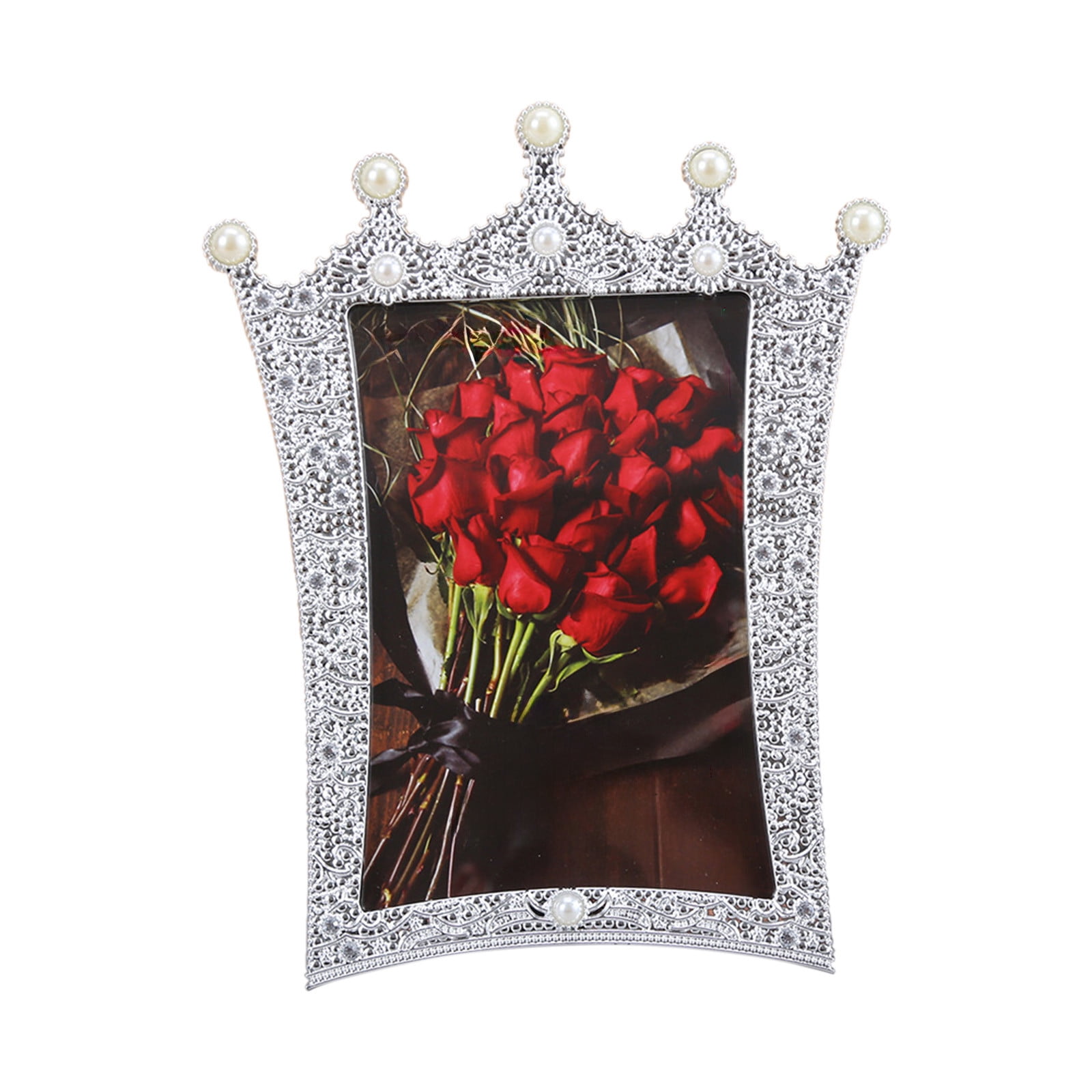 A Photo Frame European Pearl Crown Resin Frame Home Wedding Picture ...