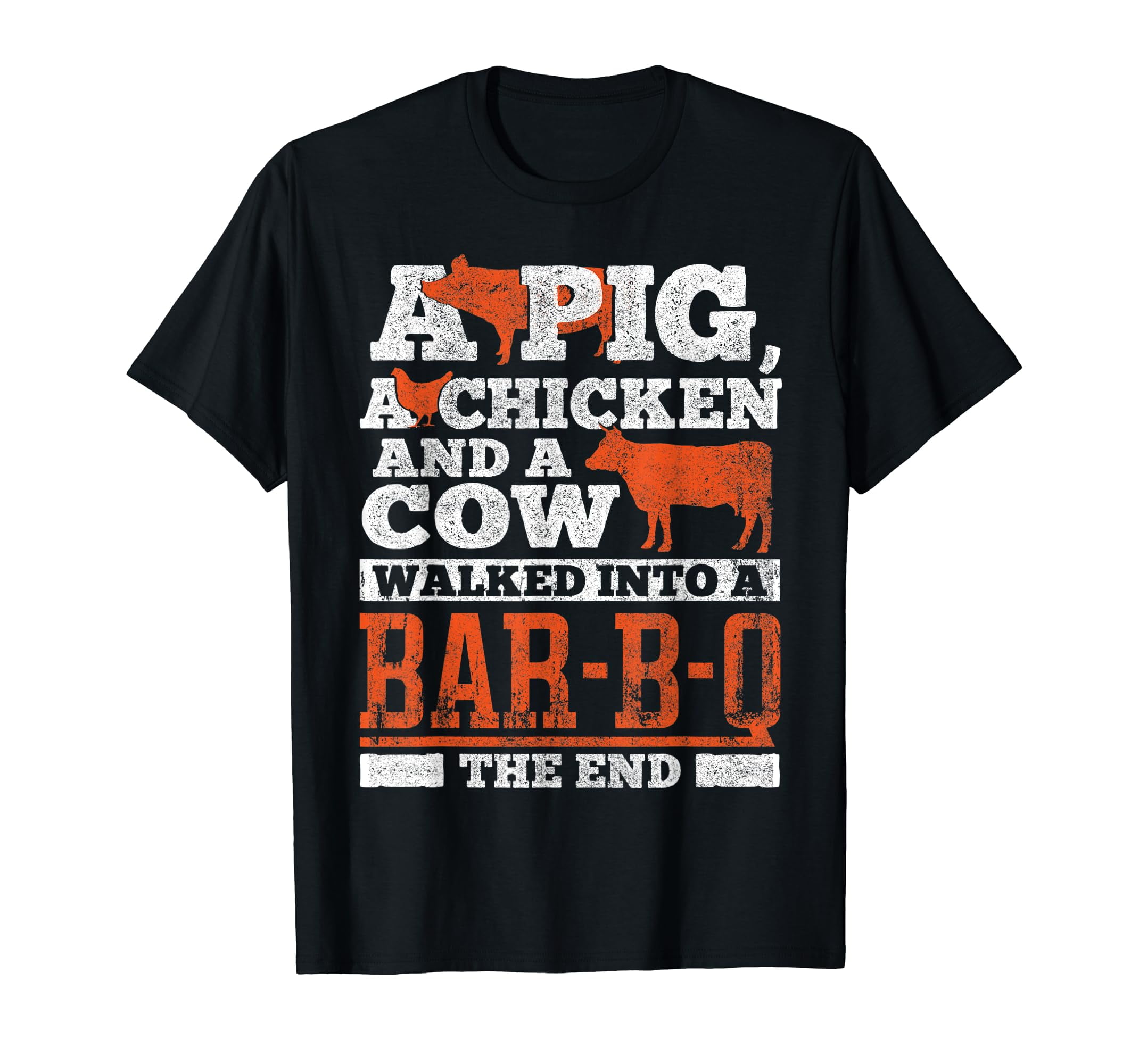 A Pig A Chicken And A Cow Funny BBQ Shirt BBQ Joke T-Shirt - Walmart.com