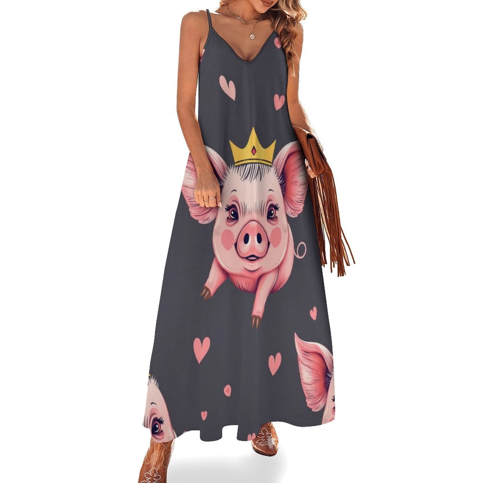 A Pig with Wings Sleeveless Dress Dresses Summer Elegant Dresses for ...