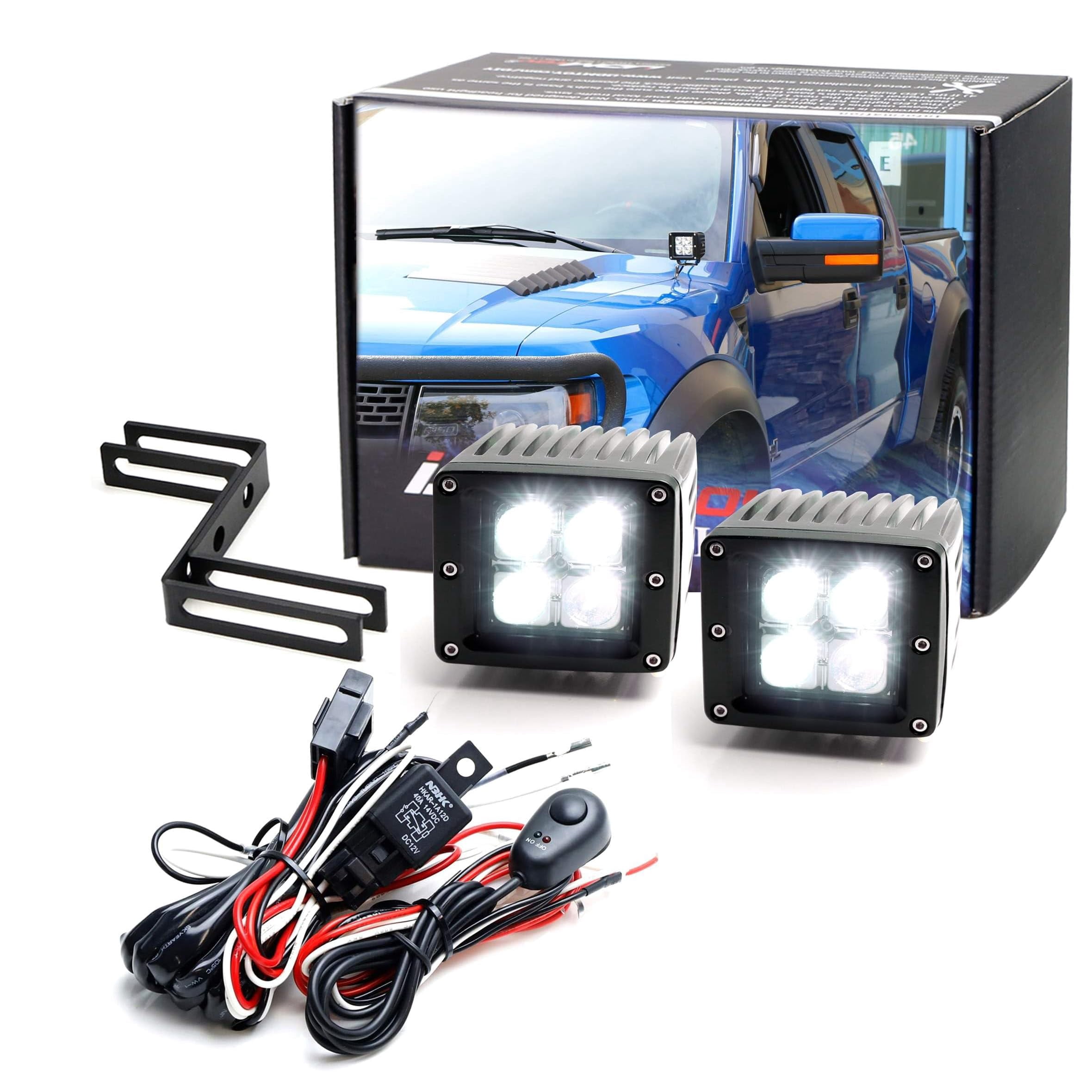 A-Pillar LED Pod Light Kit For 2009-14 Ford F150 and Raptor, Includes ...