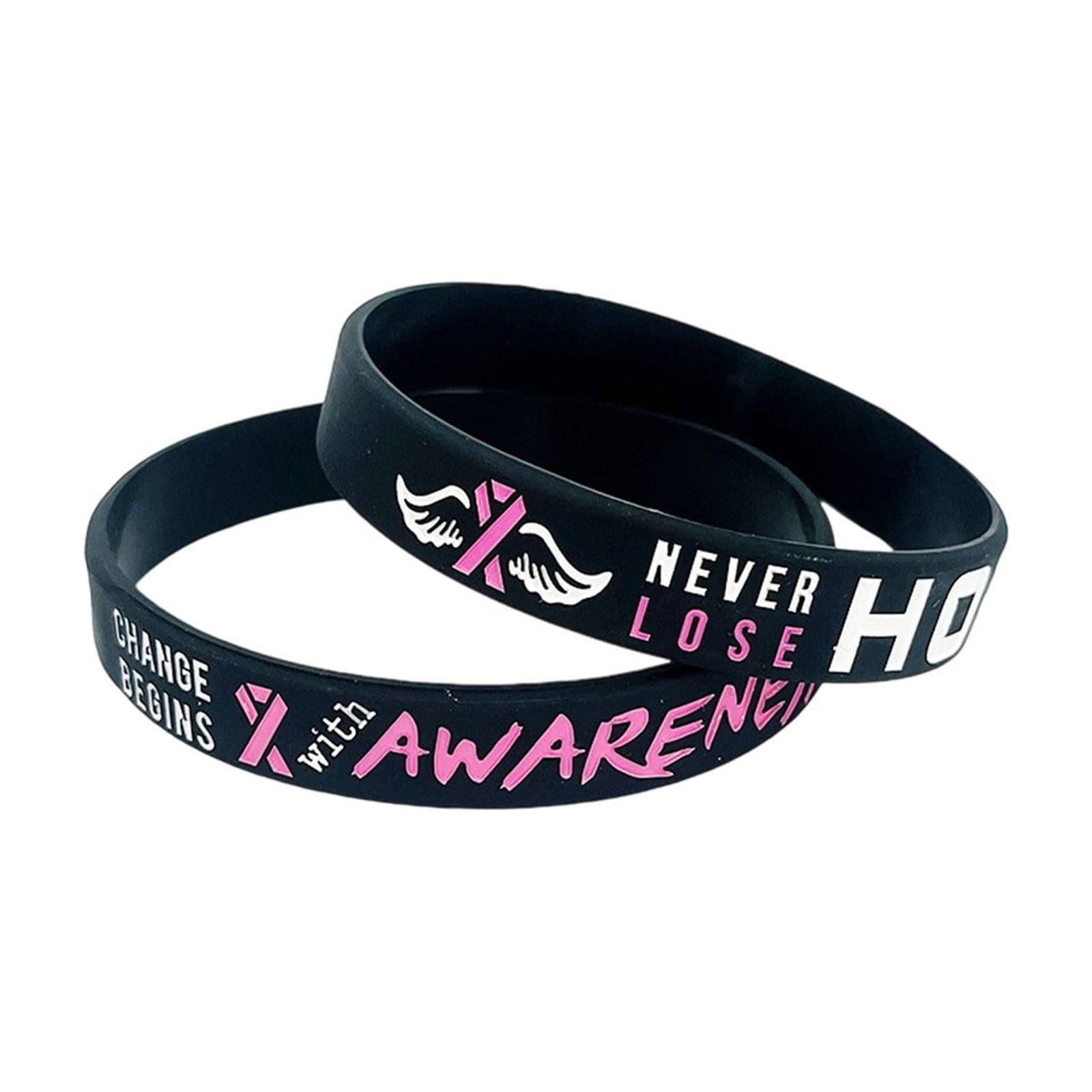 A Pink Ribbon Silicone Bracelet Breast Illness Awareness Women Health ...