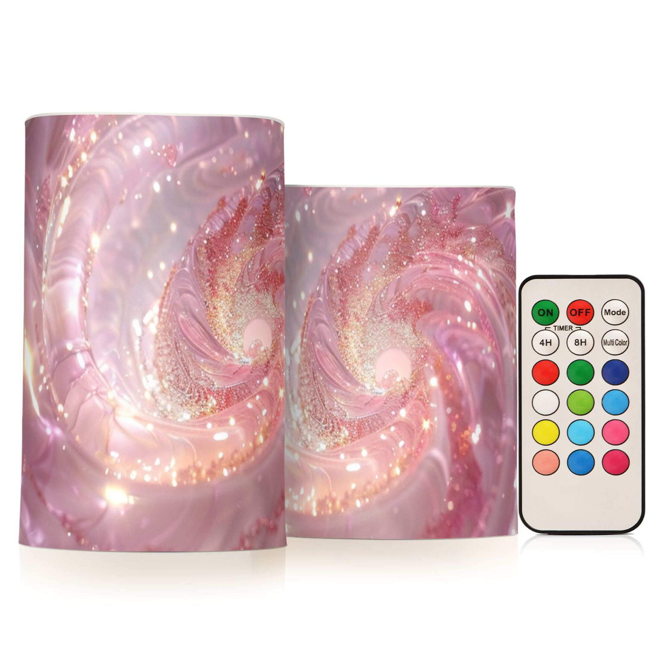 A Pink Spiral Flameless Candles LED Lights Battery Operated Candles ...