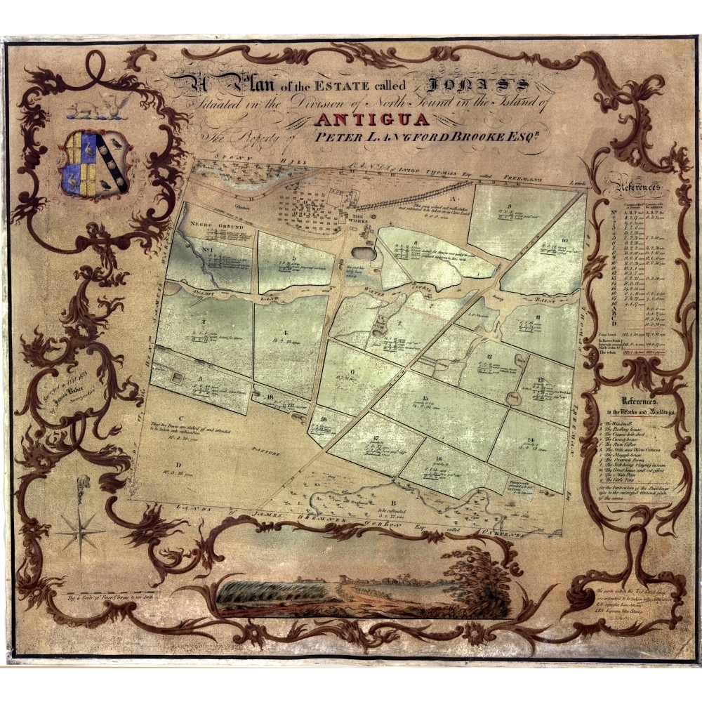 A Plan Of An English Colonist'S Estate Called In The Island Of Antigua ...