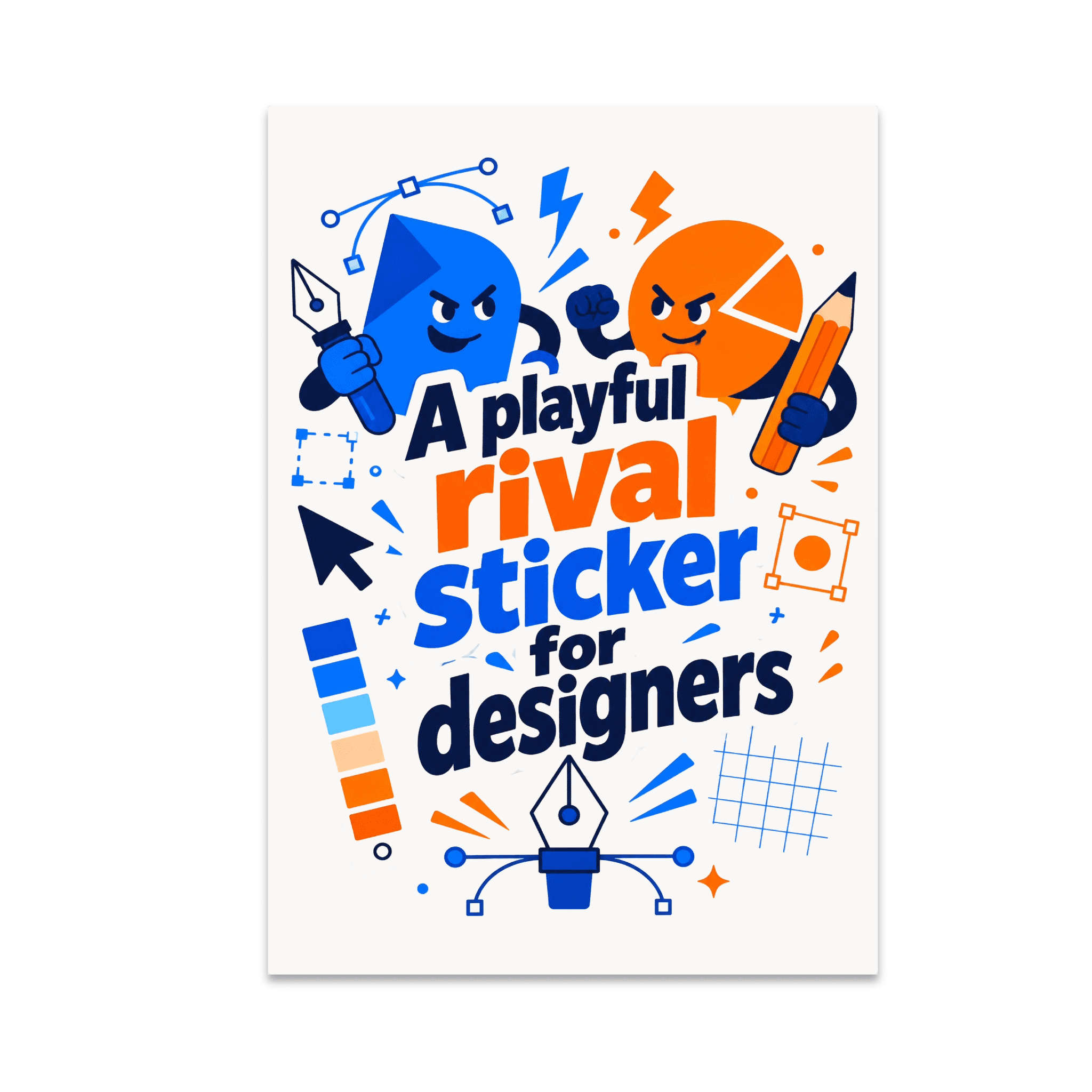 A Playful Rival Sticker for Designers - Designer Decor - 13x19 Poster ...