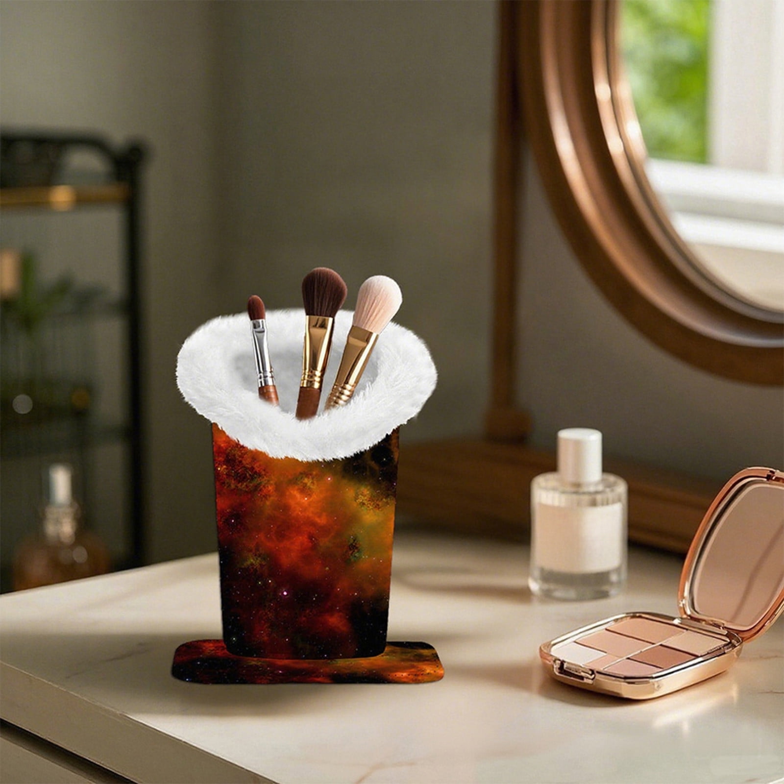 A Plushs Glasses Case Makeup Brush Storage Bucket High-End Dressing ...