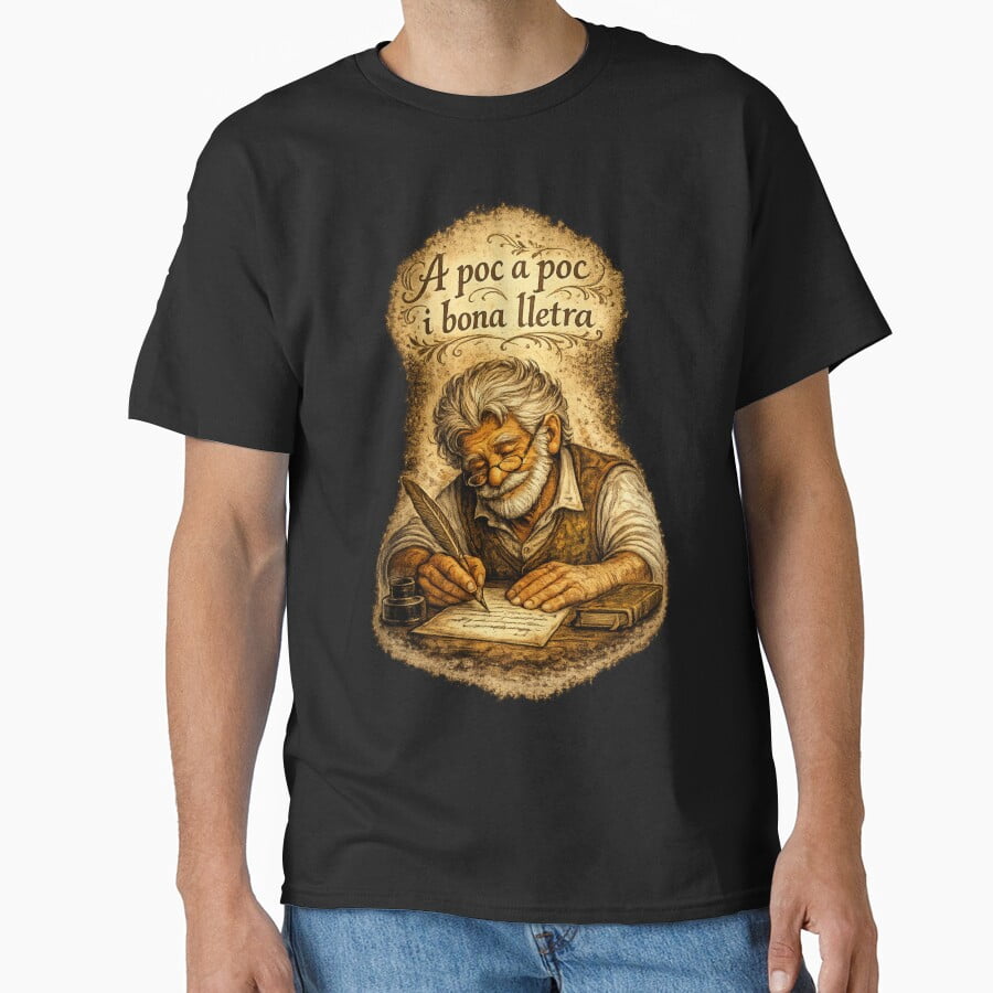 A Poc A Poc I Bona Lletra Shirt, Casual Graphic Tee, Everyday Short ...