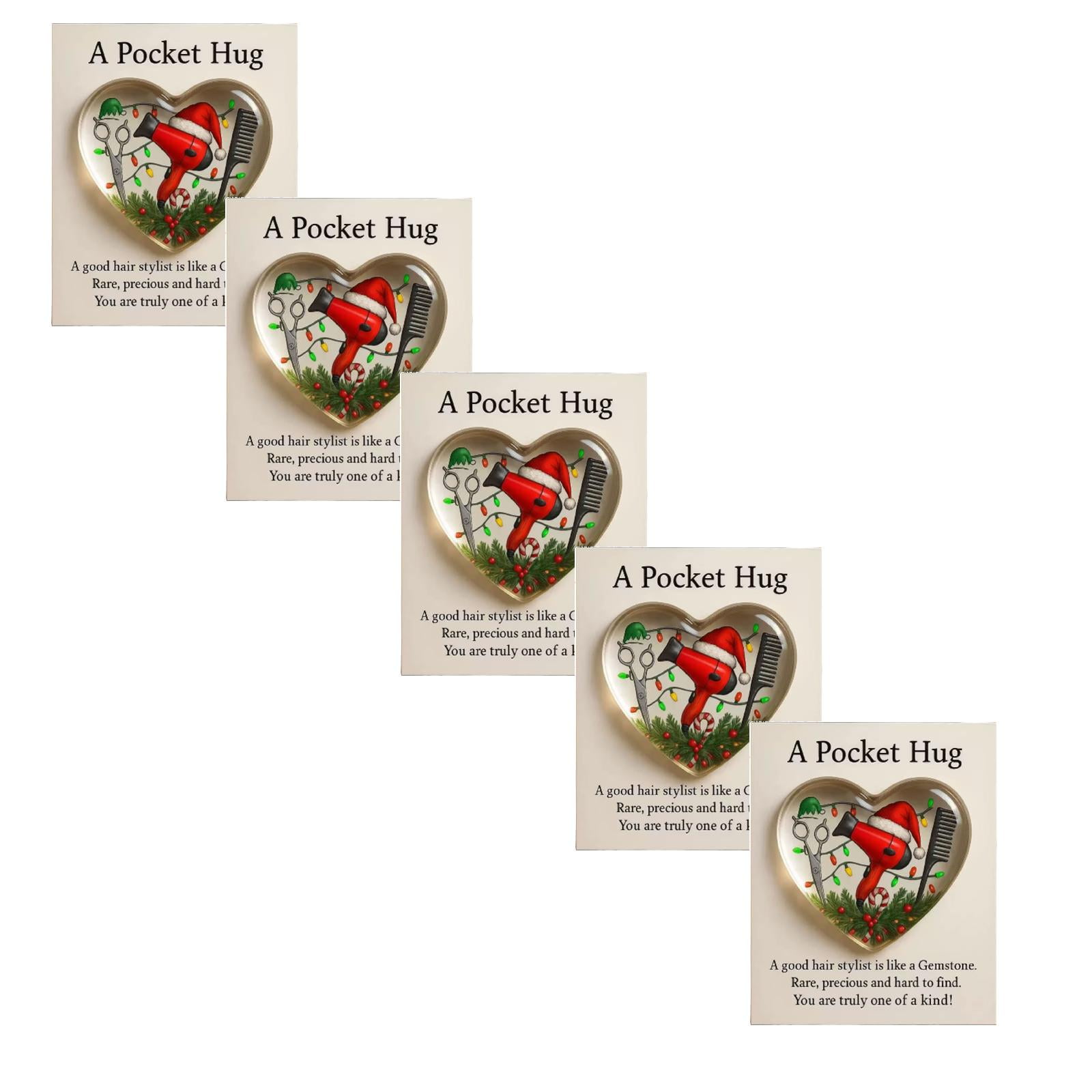 A Pocket Hug for Hairstylists,Christmas Pocket Hugs,Mini Hairdresser ...