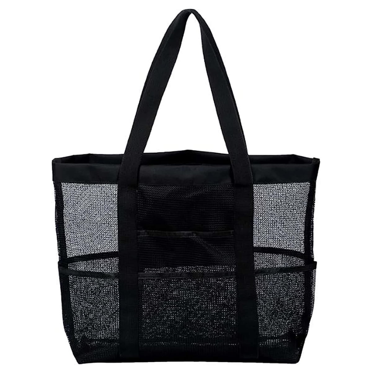 A Pocket for Everything Mesh Utility Beach Tote Bag, Black - Walmart.com