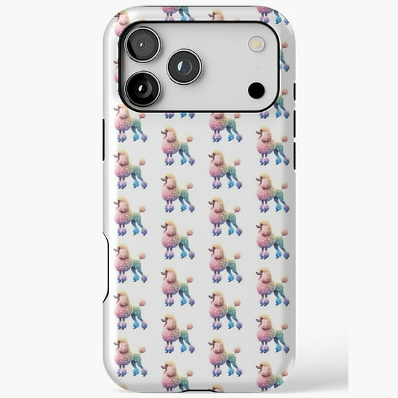A Poodle Glitter Silhouette Themed Dog Graphic iPhone 11 through 17 Pro ...