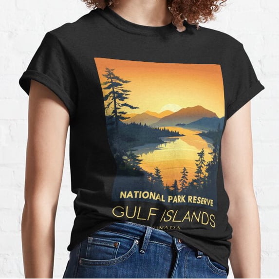 A Pop Art Travel Print Of Gulf Islands National Park Reserve Classic T ...