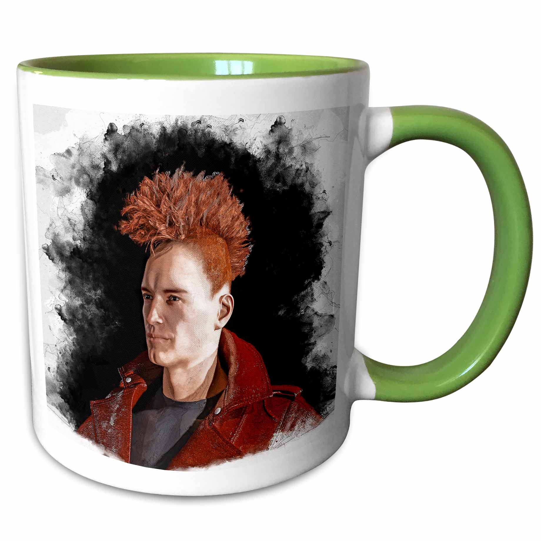 3drose, a Portrait of a Male with a Mohawk Who Is Wearing a Leather ...