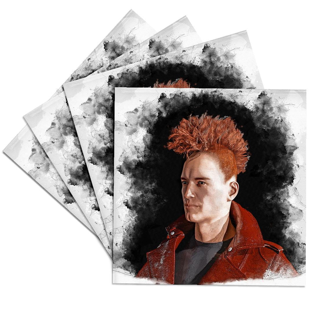 3drose, a Portrait of a Male with a Mohawk Who Is Wearing a Leather ...