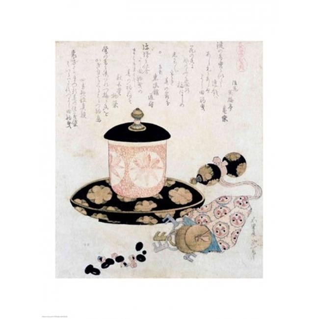 A Pot of Tea & Keys 1822 Poster Print by Katsushika Hokusai - 18 x 24 ...