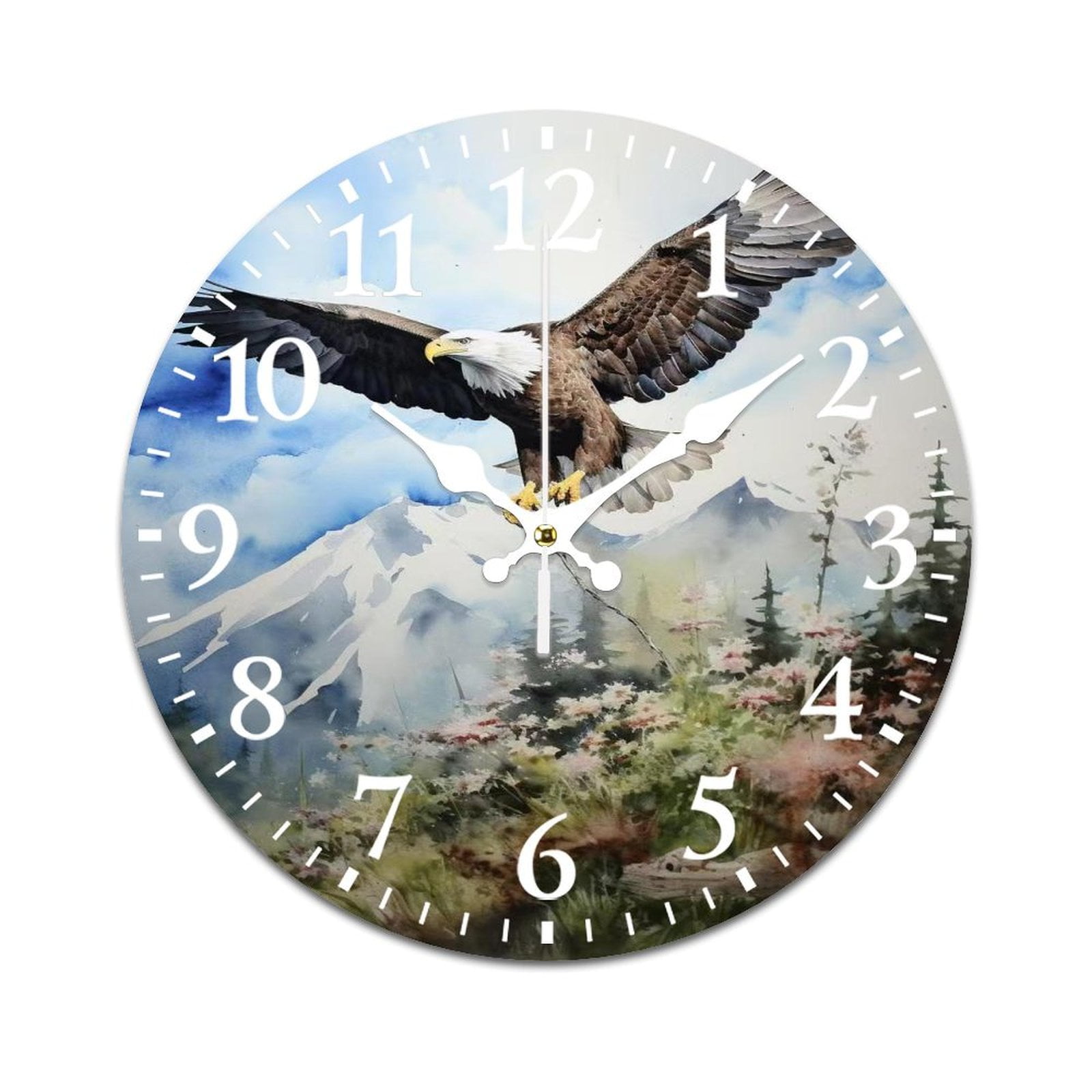 A Powerful Eagle (2) Wall Clock Modern Design Clocks Wall Hanging Home ...