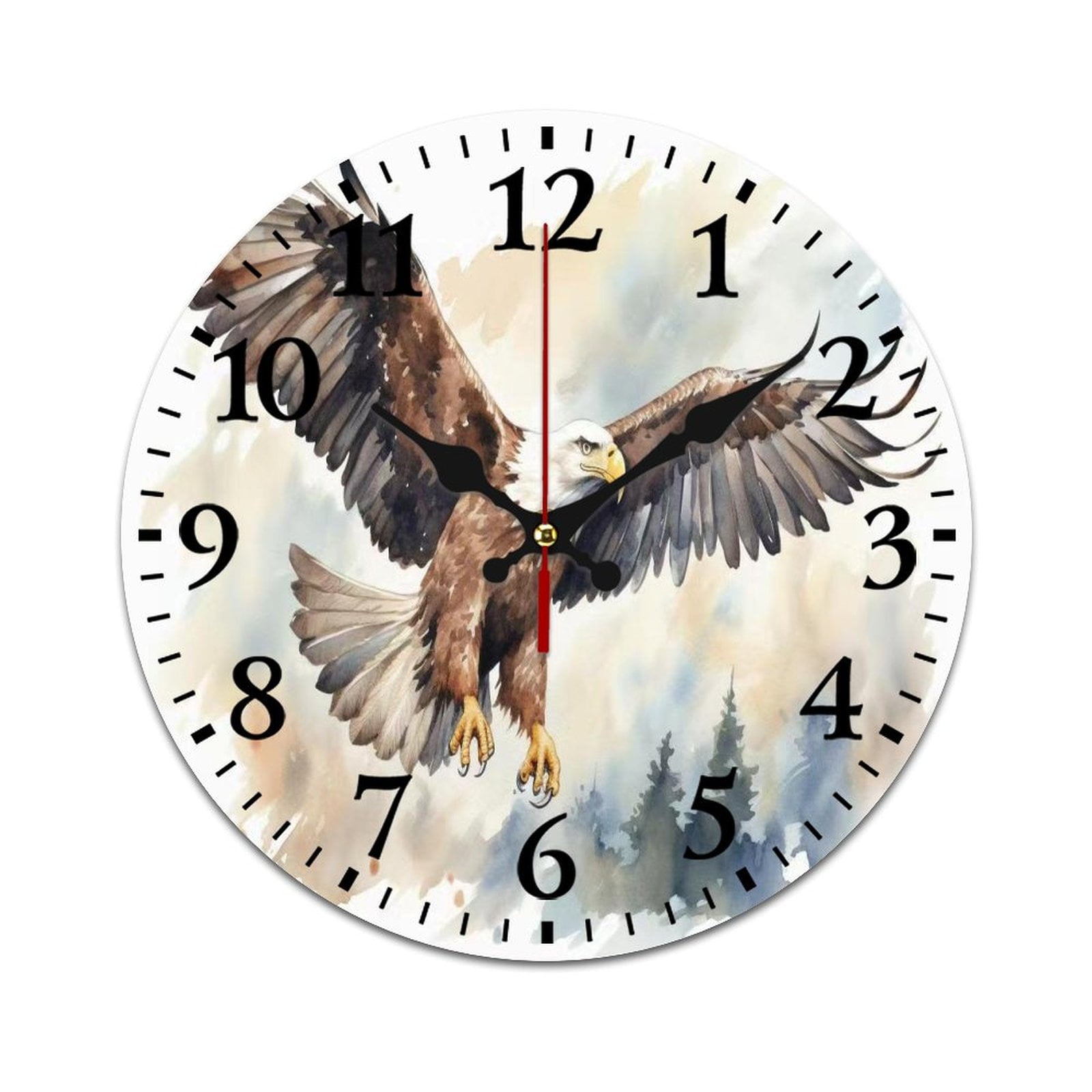 A Powerful Eagle (4) Wall Clock Modern Design Clocks Wall Hanging Home ...
