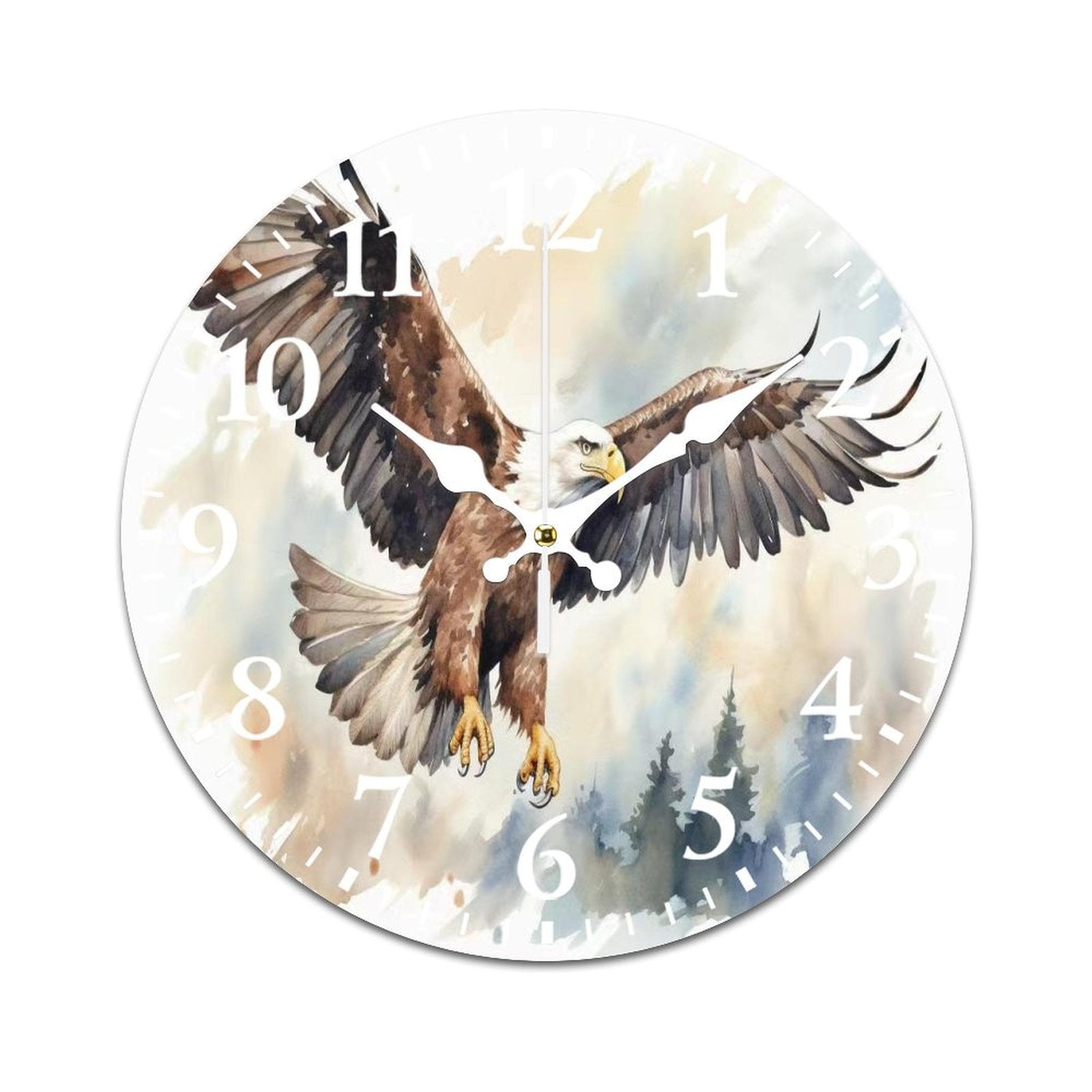 A Powerful Eagle (4) Wall Clock Modern Design Clocks Wall Hanging Home ...