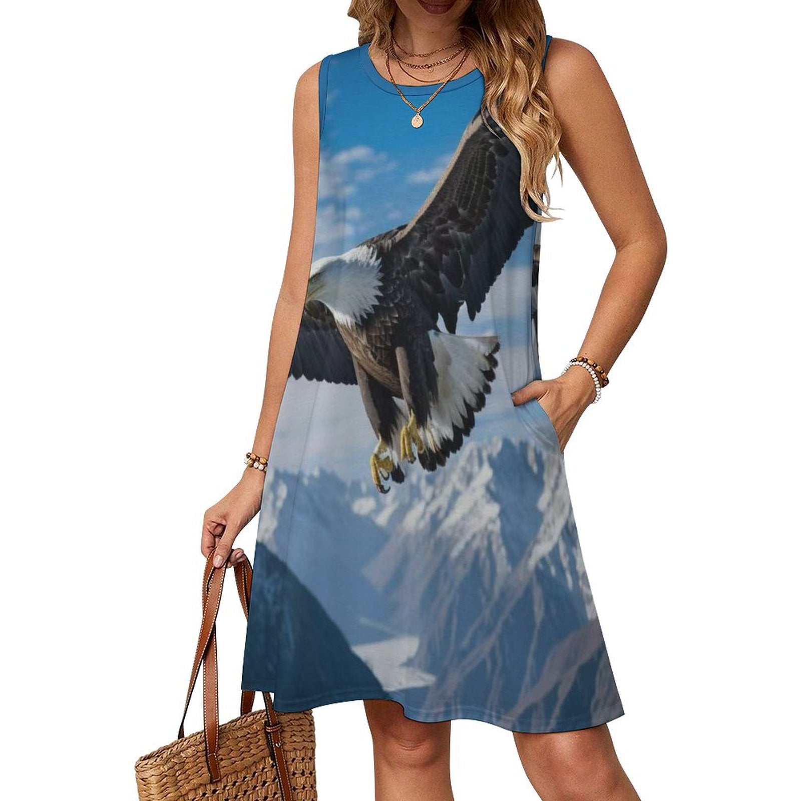 A Powerful Eagle (7) Summer Spring Dress Women Sleeveless Casual Ladies ...